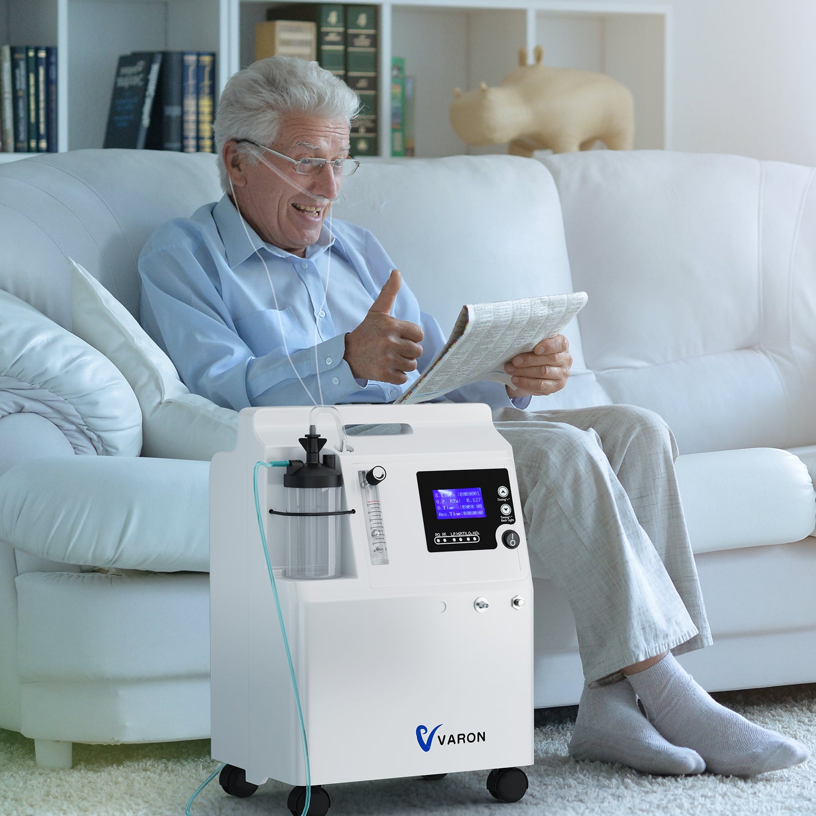 FDA-Approved Serene 5 Home Oxygen Concentrator 5L Capacity — VARON