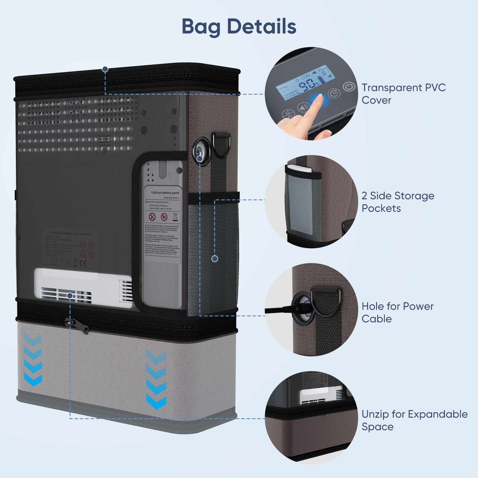 VARON VP-6 Continuous Flow Portable Oxygen Concentrator 1-6L