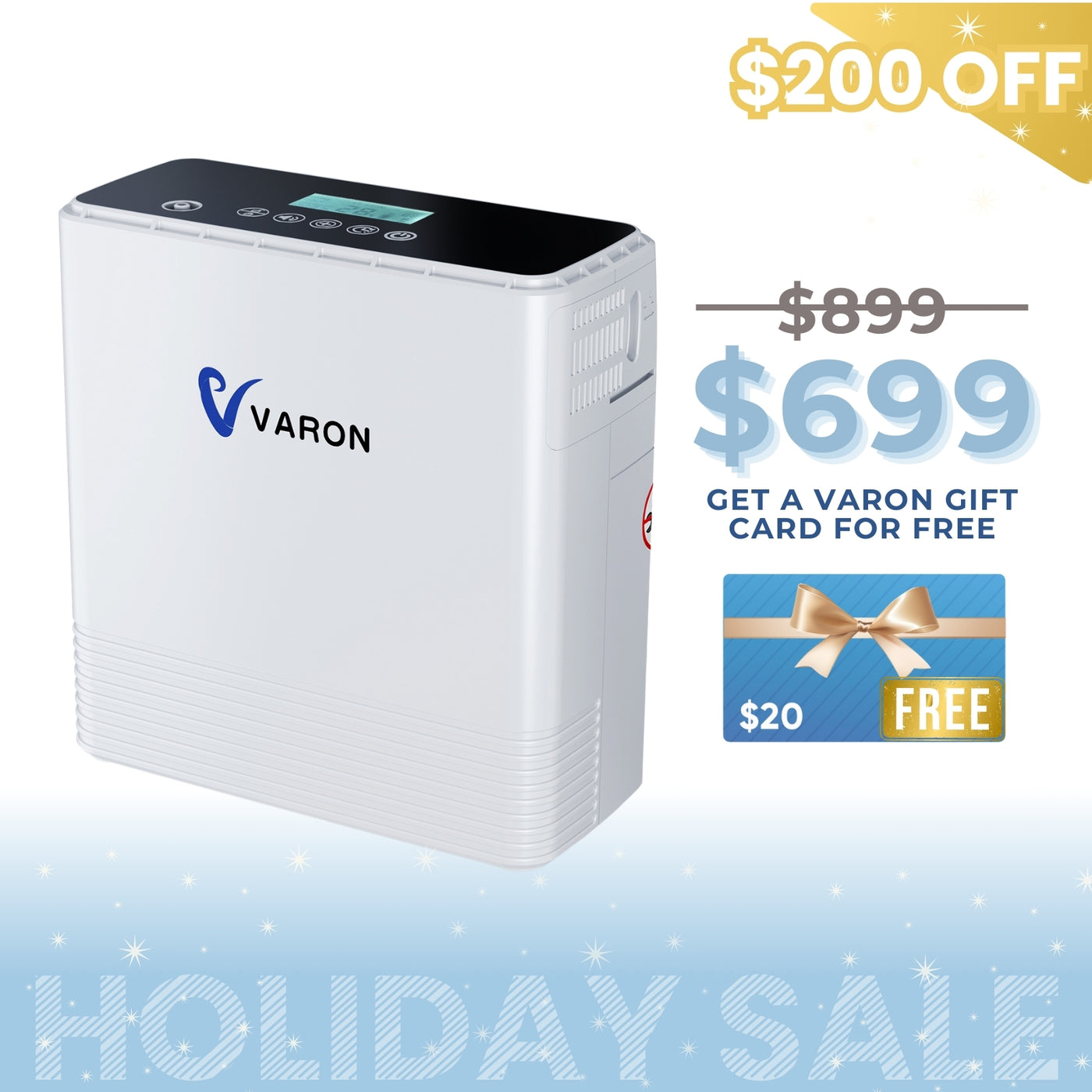 VARON VP-6 Continuous Flow Portable Oxygen Concentrator 1-6L