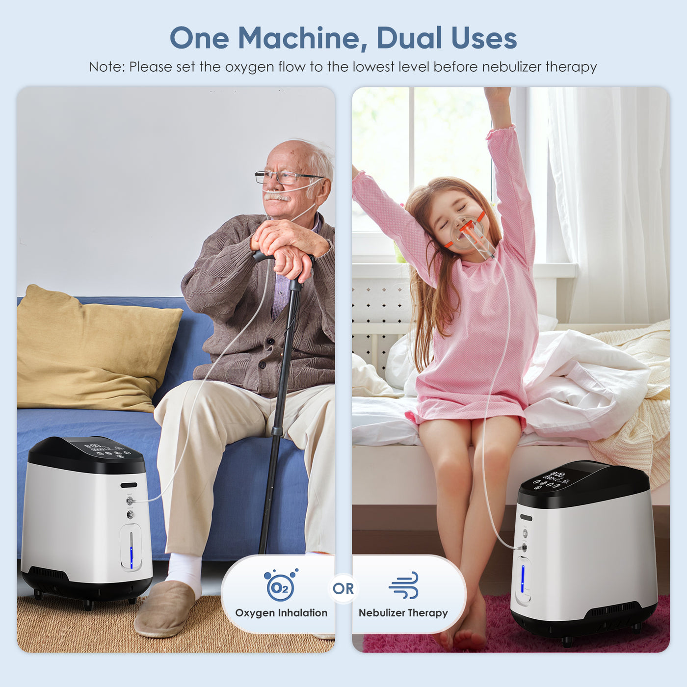 Effortless Breathing with VH-2 PRO Compact Home Oxygen Concentrator — VARON