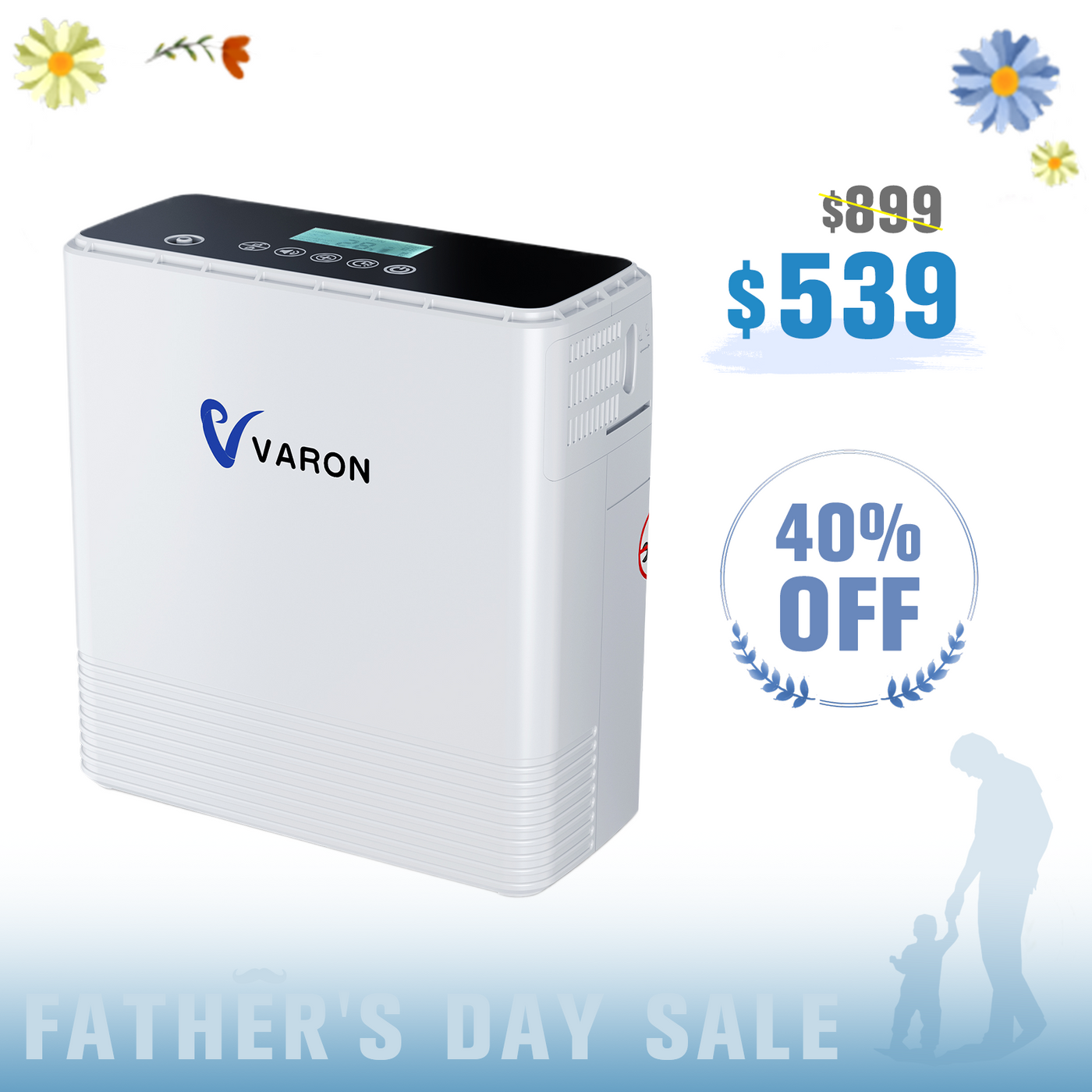 VARON VP-6 Continuous Flow Portable Oxygen Concentrator 1-6L