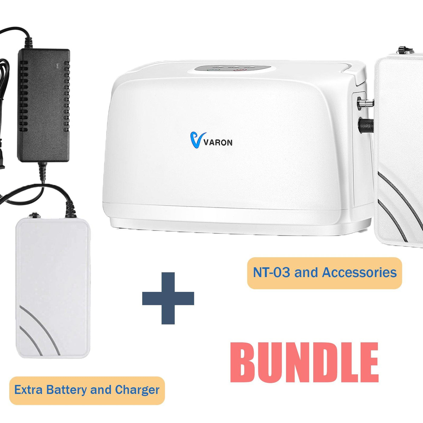 VARON 3L/min Portable Oxygen Concentrator VL-1 & Battery & Charger Bun