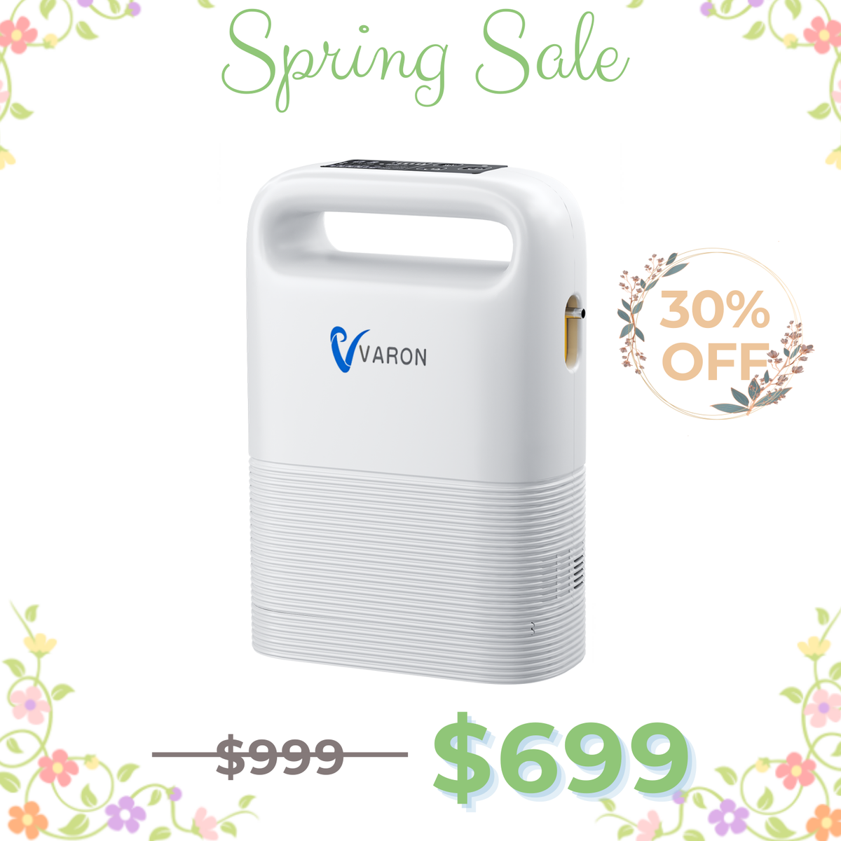 Portable Oxygen Concentrator 5L With Pulse Flow and Battery — VARON