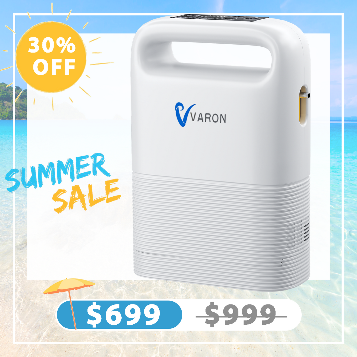 Portable Oxygen Concentrator 5L With Pulse Flow and Battery — VARON