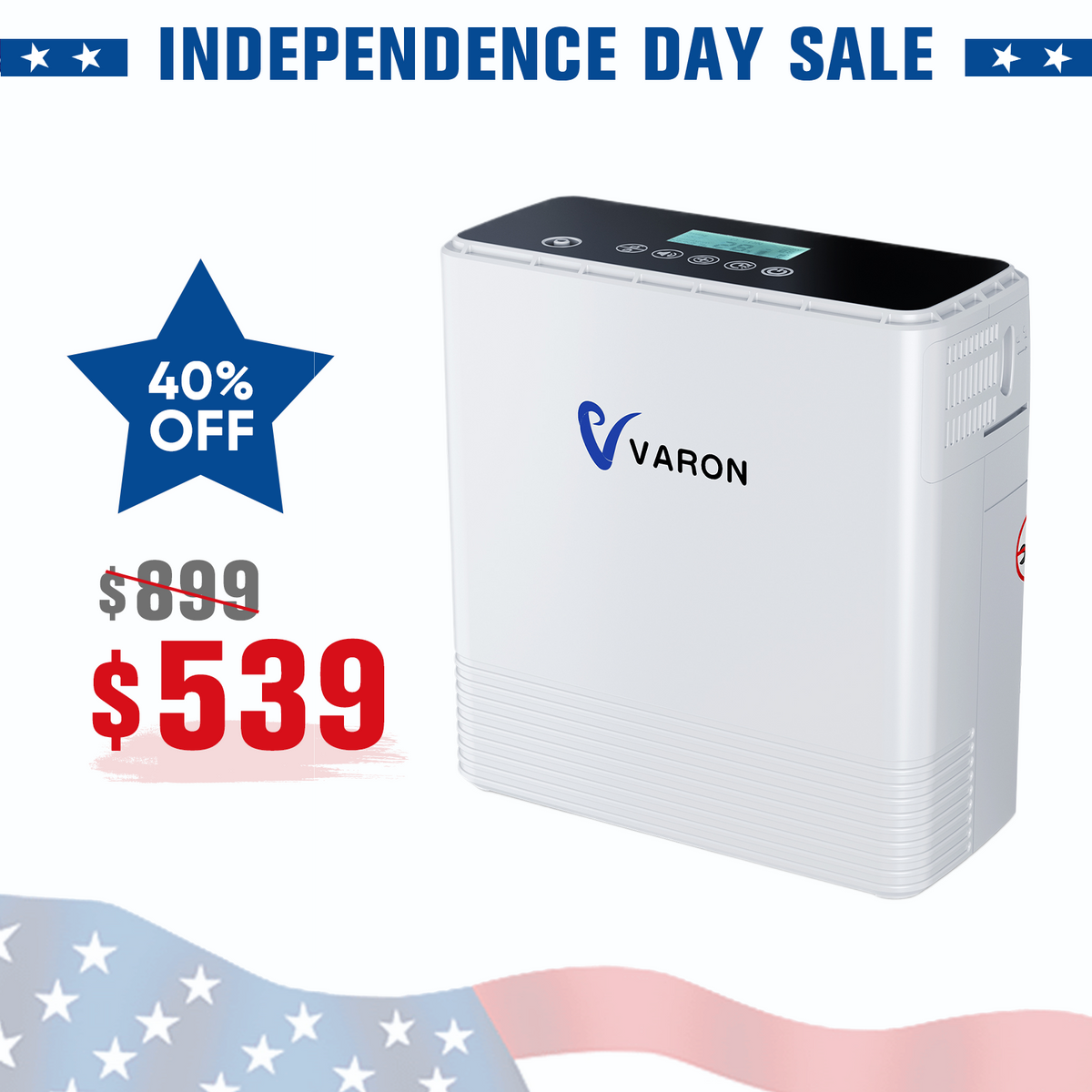VARON VP-6 Continuous Flow Portable Oxygen Concentrator 1-6L